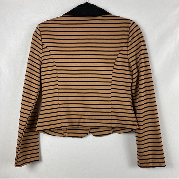 mine | Jackets & Coats | Mine Tan Black Striped Jacket Size Medium ...